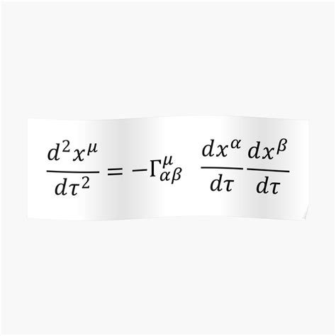 Physics Poster Geodesic Chemistry Geometry Equation Posters Math