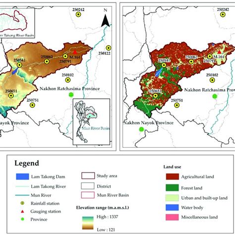 The Lam Takong River Basin Including Its Topography And Land Use Download Scientific Diagram