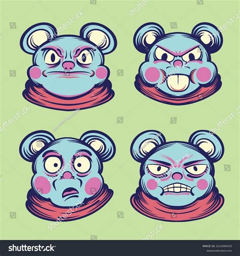 Blue Bunny Character Vector Set Stock Vector Royalty Free 2212049103 Shutterstock