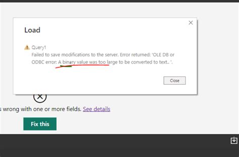 visual error a binary value was too large to be microsoft