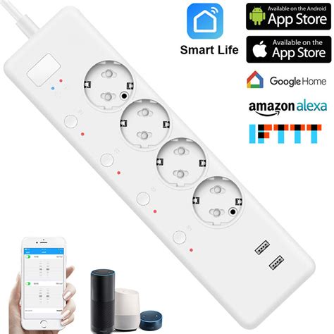 Extension EU Smart Plug WiFi Power Strip Fast Charge Power Metering Smart Plug WiFi Socket