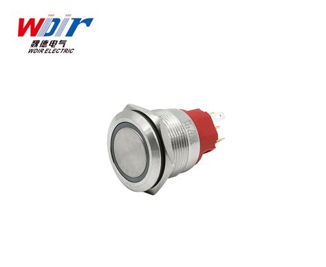 Industrial Metal Buttons Customizable LED Patterns With LED Light Source Power Indicator Light