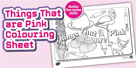 Things That Are Pink Colouring Sheet