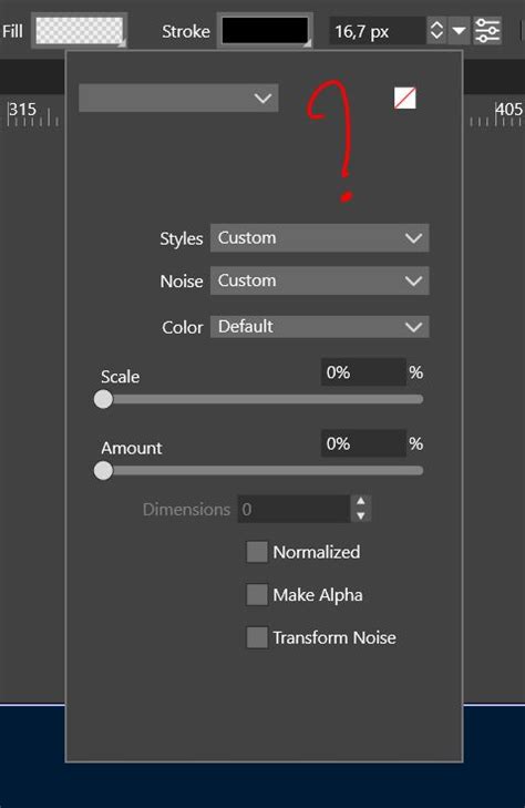 Colour Popup Window No More Options VectorStyler