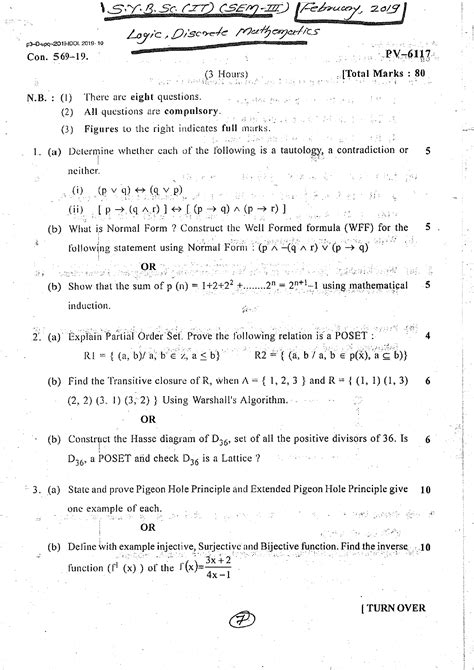 University Of Mumbai Sybsc It Sem Iii Logic Discrete