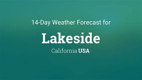 Lakeside California Usa 14 Day Weather Forecast