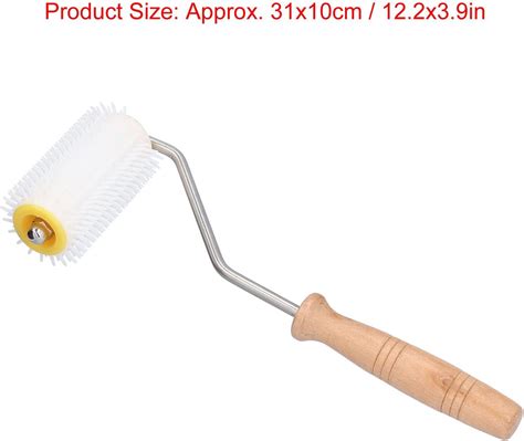 Honey Extractor Uncapping Needle Roller With Wooden Handle Beehive Extracting Roller Beekeeping