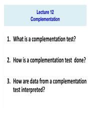 Understanding Complementation In Genetics Analysis And Course Hero