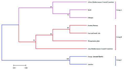 Clusters Of 410 Faba Bean Accessions Based On Distribution Route And