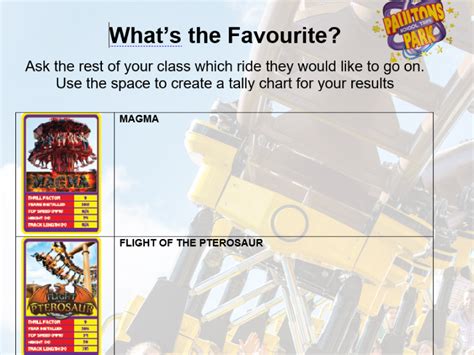 ride data handling survey tally chart maths teaching resources