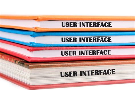 the concept of technology and development phrase word text user interface on the ends of the