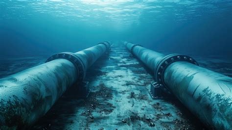 Premium Photo Massive Pipe Submerged In The Sea