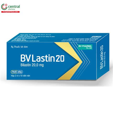 Thuốc Bv Lastin 20 điều Trị Viêm Mũi Dị ứng Và Mề đay