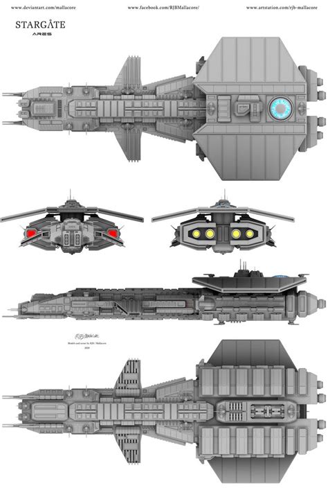 Artstation Stargate Excalibur And Ares Class 2022 Ryan Begemann Stargate Ships
