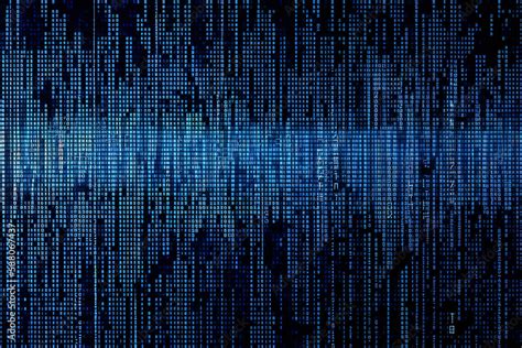 Binary Computer Matrix Code Data Stream Abstract Background Showing A