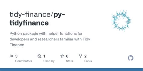 github tidy finance py tidyfinance python package with helper
