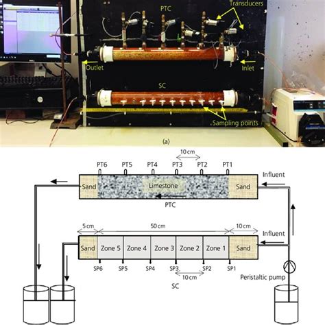 A Laboratory Column Experimental Set Up B Schematic Diagram Of The Download Scientific