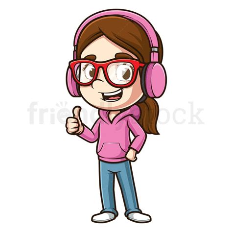 Nerd Girl Clipart Smiling