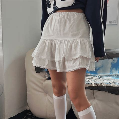 라걸 레이스캉캉미니스커트 Sk