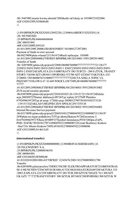 Swift Mt940 942111247451789