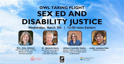 Owl Taking Flight Sex Ed And Disability Justice United Church Of