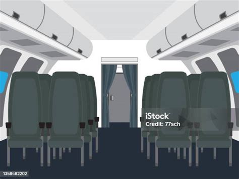 항공기 객실의 내부 실내에 대한 스톡 벡터 아트 및 기타 이미지 실내 상업용 항공기 비행기 Istock