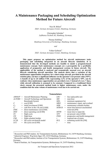 Pdf A Maintenance Packaging And Scheduling Optimization Method For