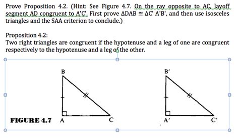 solved euclidean geometryprove proposition 4 2 hint see