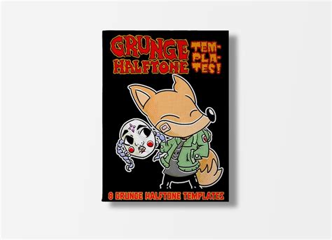 Grunge Halftone Template Bundle Etsy