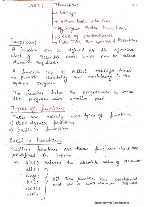 Python Unit 3 Very Good Noted B Tech Studocu