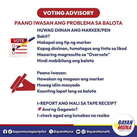 BAYAN - VOTING ADVISORY: PAANO IWASAN ANG PROBLEMA SA BALOTA HUWAG DIINAN ANG MARKER/PEN (1 ...
