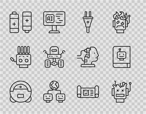 set line robot vacuum cleaner broken robot electric plug artificial