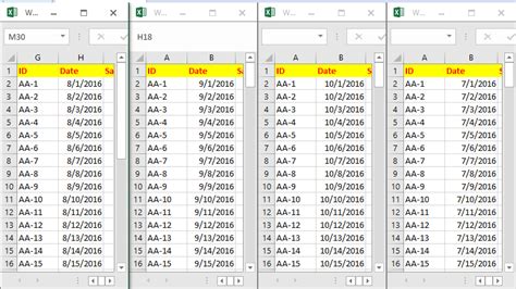 how to compare excel sheets side by side
