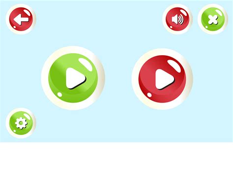 Bright Cartoon Game User Interface Buttons By Msranaapps