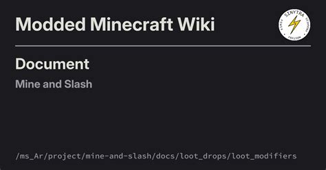 mine and slash modded minecraft wiki
