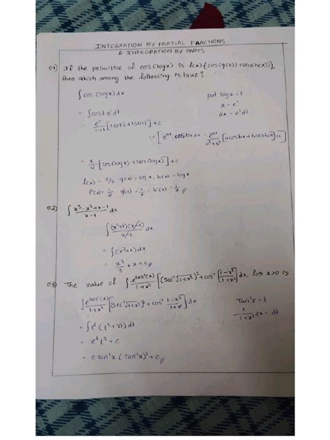 Integration By Partial Fractions Pdf