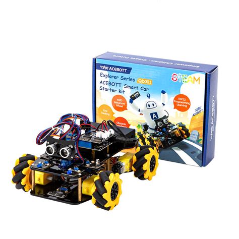 Acebott Esp32 4wd Smart Robot Car Kit Programmable Wifi And Bluetooth Rees52
