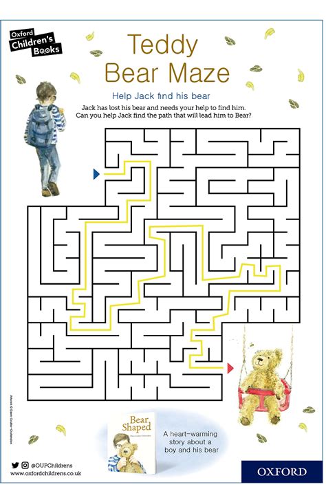 미로찾기 곰 모양 Bear Shaped 테디 베어 미로 찾기