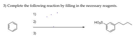 Solved 3) Complete the following reaction by filling in the | Chegg.com