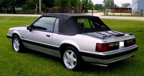 Titanium Frost Gray Silver 1991 Ford Mustang Convertible