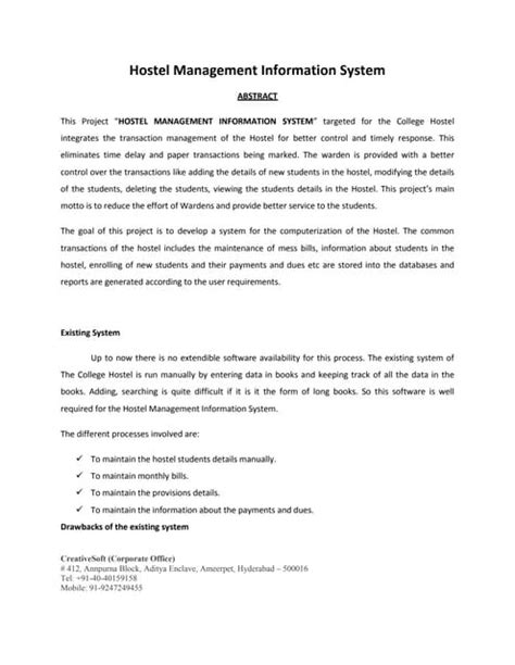 hostel management system ppt pptx databases computer software and