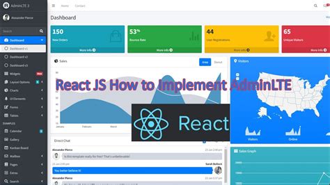 React Js How To Implement Adminlte Youtube