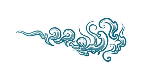 Swirling Wind Gusts Air Current Abstract Vector Vector Design Generative Ai Stock Vector