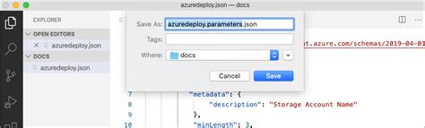 Create Template Visual Studio Code Azure Resource Manager