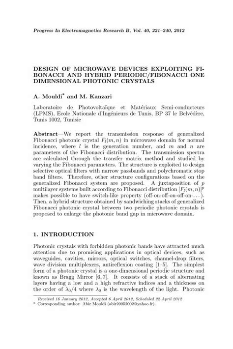 pdf design of microwave devices exploiting fi bonacci and dokumen tips