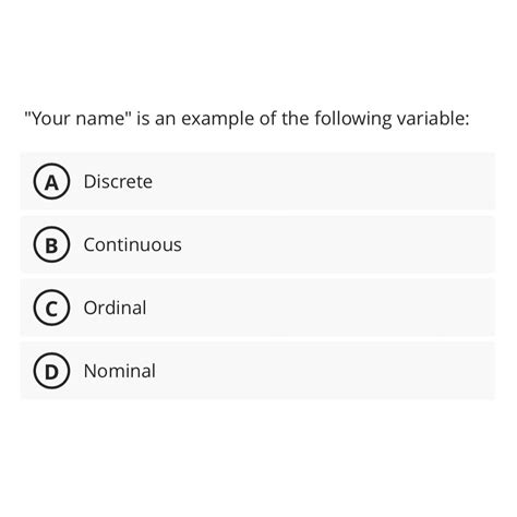 Solved Your Name Is An Example Of The Following