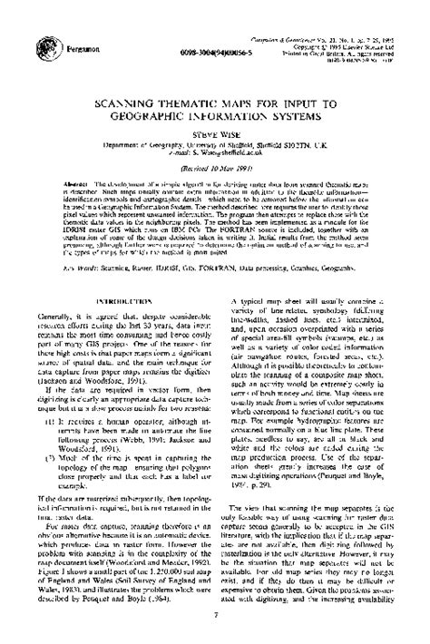 pdf scanning thematic maps for input to geographic information systems
