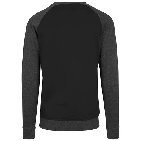 Build Your Brand Jersey Raglan Negro Dressinn