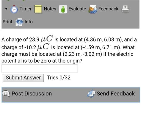 solved timer notes evaluate feedback print info a charge of