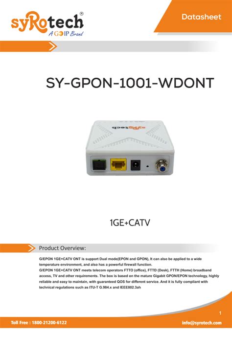 Triple Play Sy Gpon 1001 Wdont At Best Price In Bengaluru By Blue Cross Enterprises Id